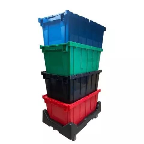 plastic moving boxes with wheels