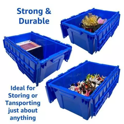 plastic crates and boxes