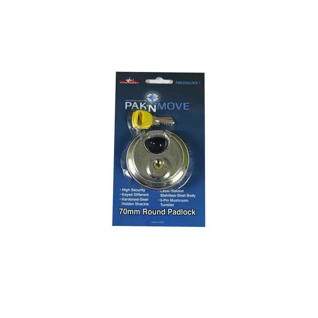 Disklock Round 70mm Heavy Duty lock for moving and storage